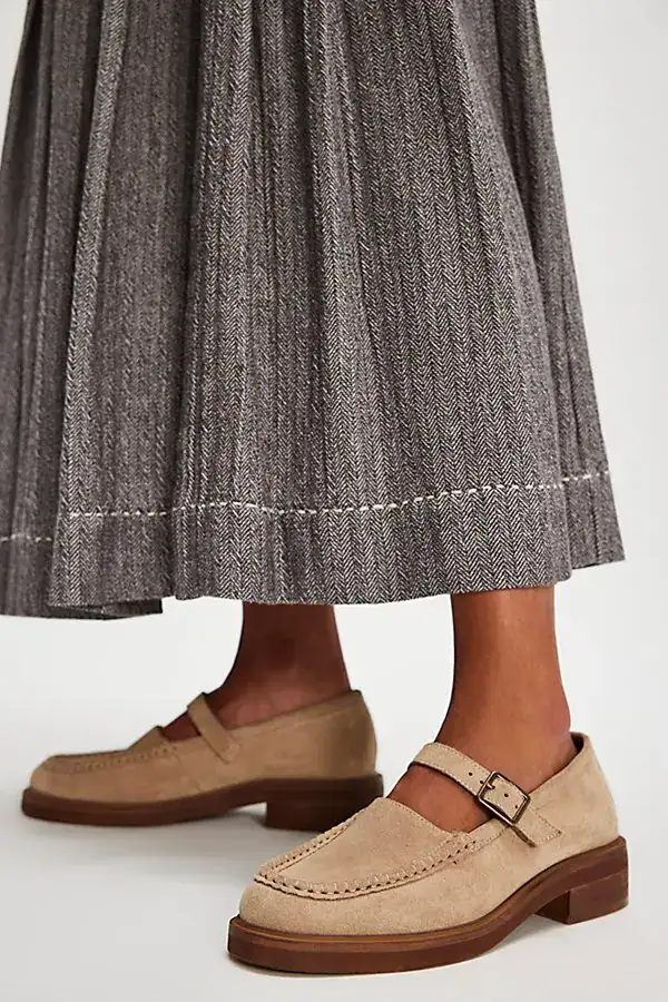 Seychelles Second Street Mary Jane Loafers - Sand Suede | Editorialist